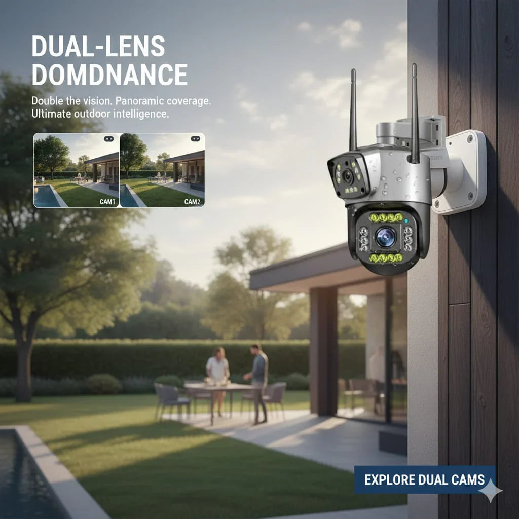 Dual Lens Outdoor Camera CCTV - V380 Pro Home Security System Pakistan ...